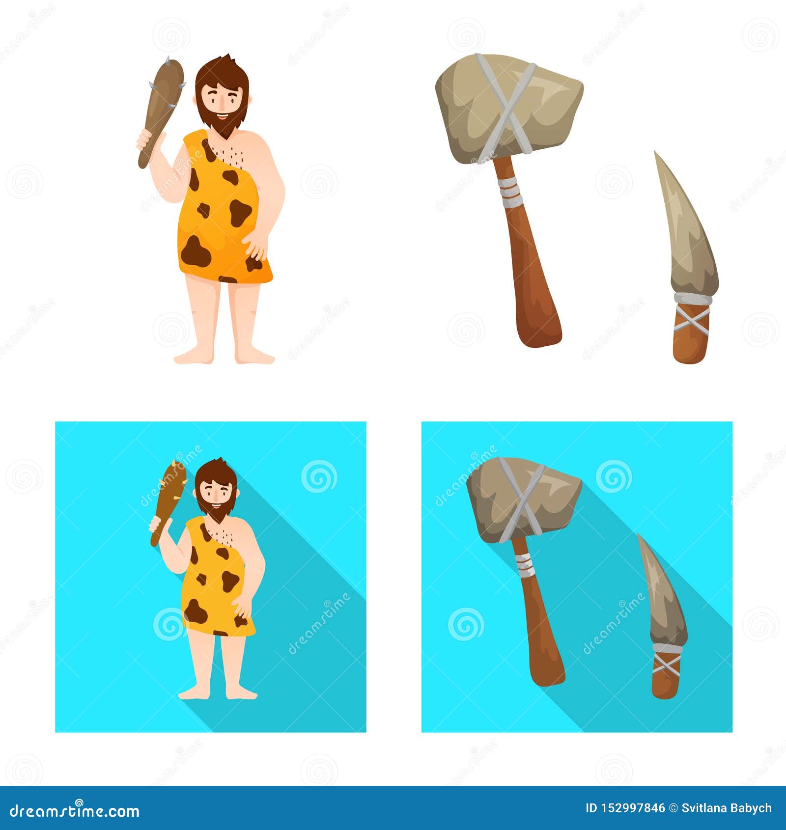 Vector Design of Evolution and Neolithic Sign. Collection of Evolution ...