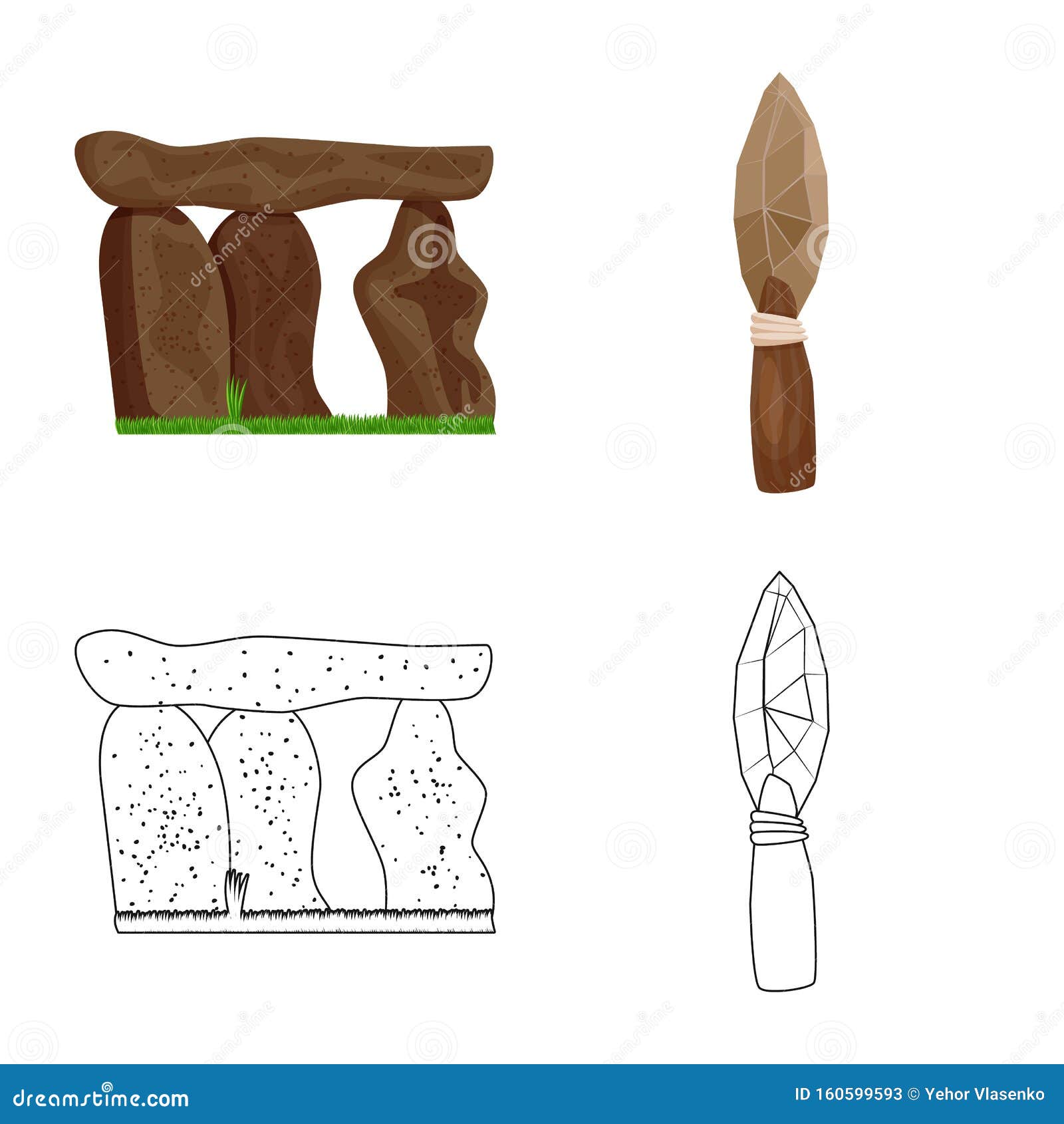 Vector Design of Evolution and Prehistory Logo. Collection of Evolution ...