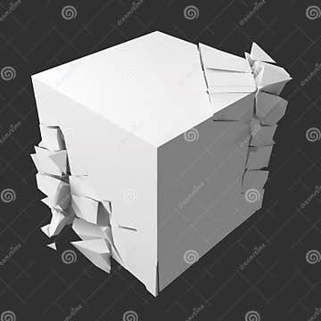Vector Illustration of Exploding Cube Stock Vector - Illustration of ...