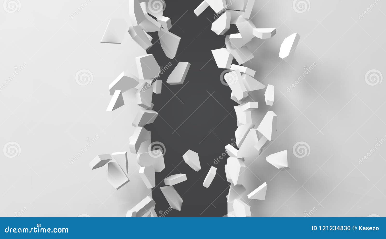 Vector Illustration of Exploding Wall with Free Area on Center for Any ...