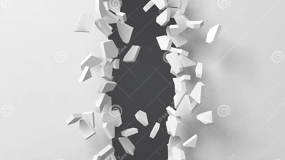 Vector Illustration of Exploding Wall with Free Area on Center for Any ...
