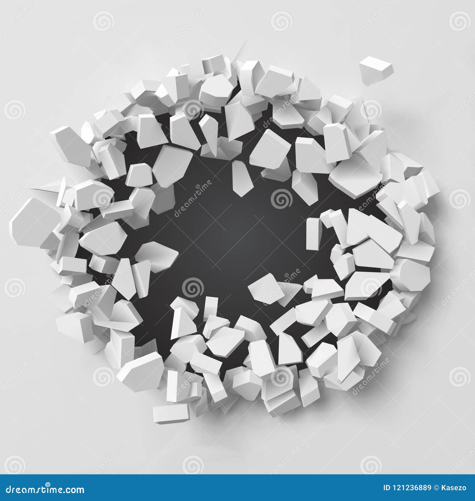Exploding Wall Vector Clip Art | CartoonDealer.com #44171831