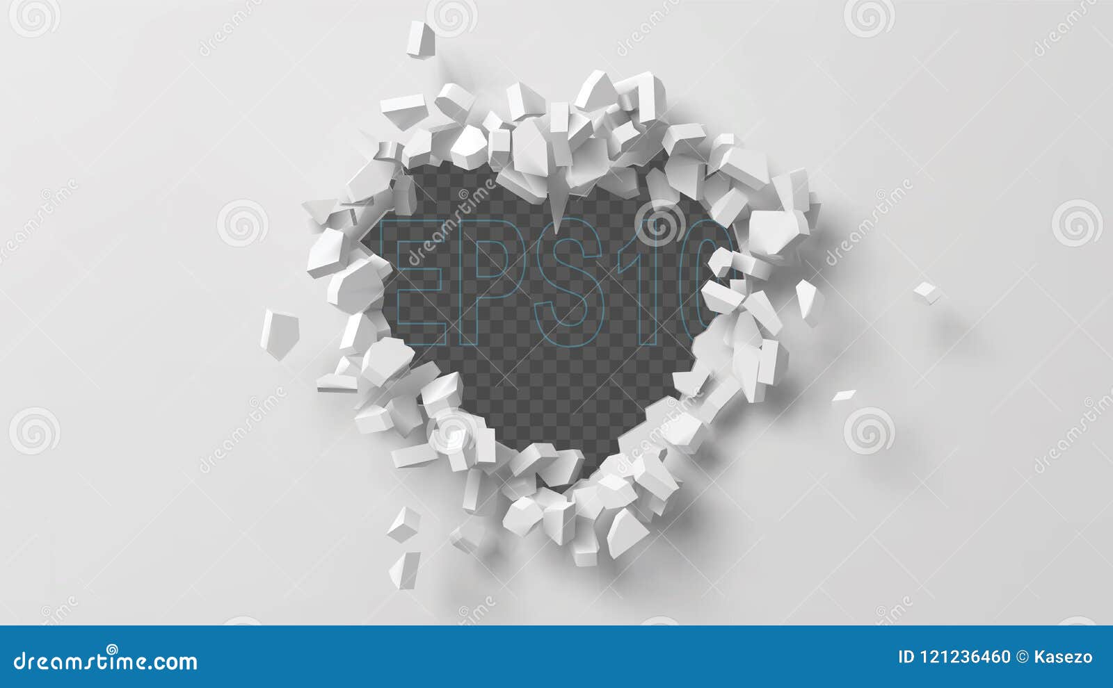 Exploding Wall Vector Clip Art | CartoonDealer.com #44171831