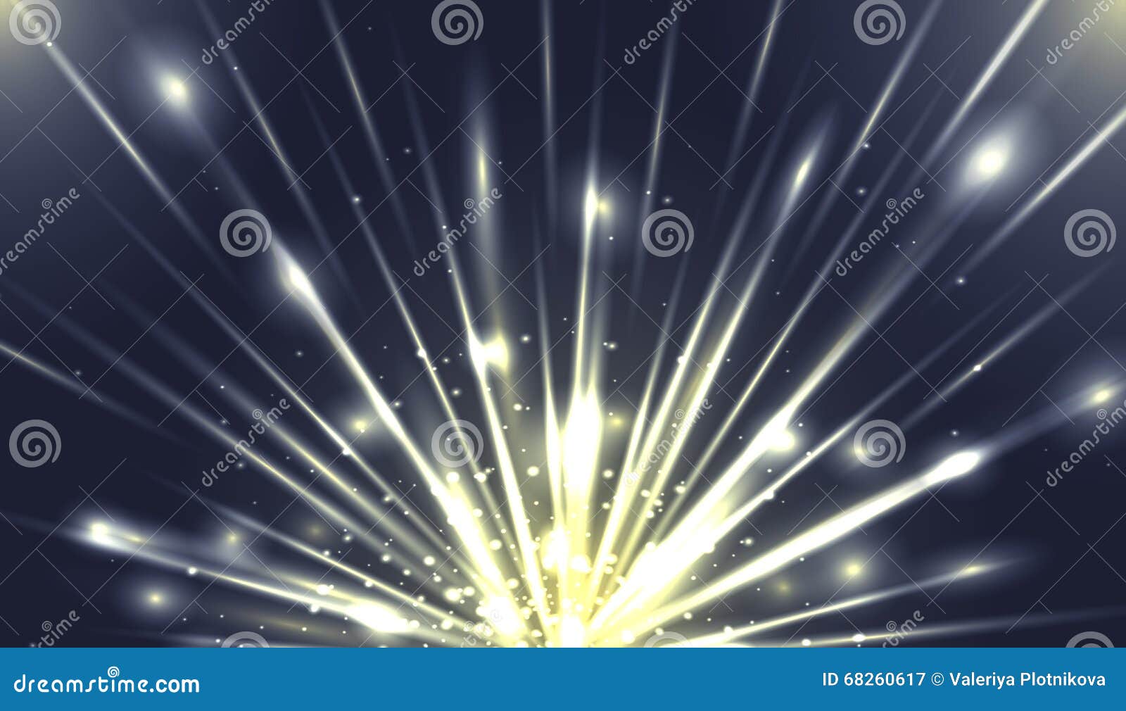 Vector Illustration with the Explosion and Bright Rays Stock Vector ...