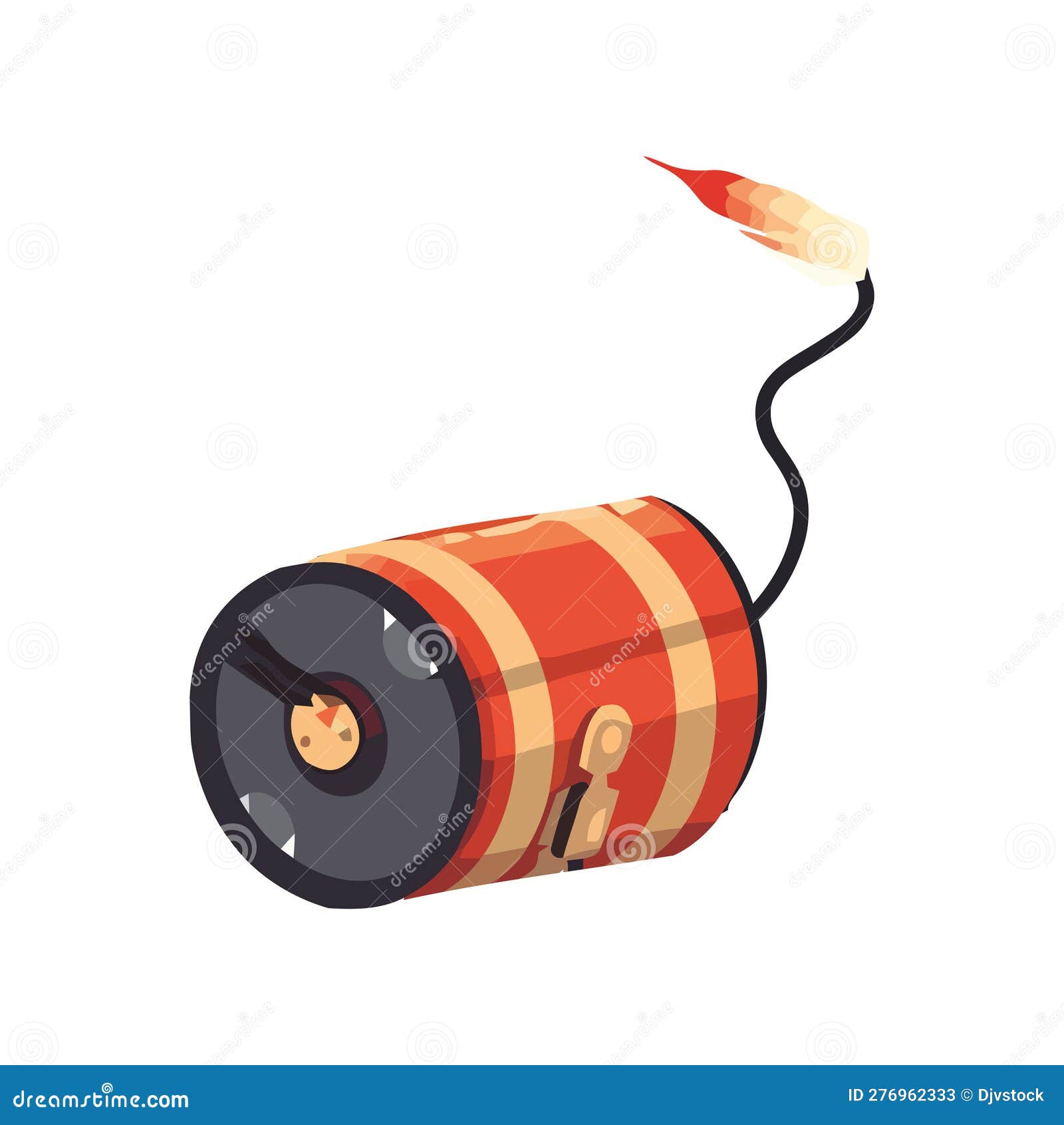 Explosive Dynamite Isolated On White Background. Dynamite Explosion ...