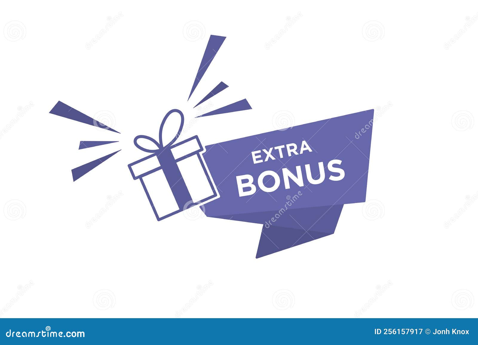 Vector Illustration Extra Bonus Label. Modern Violet Web Banner Stock ...