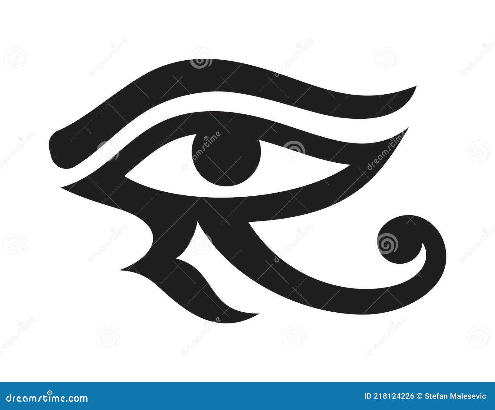 Eye of horus stock vector. Illustration of design, force - 218124226
