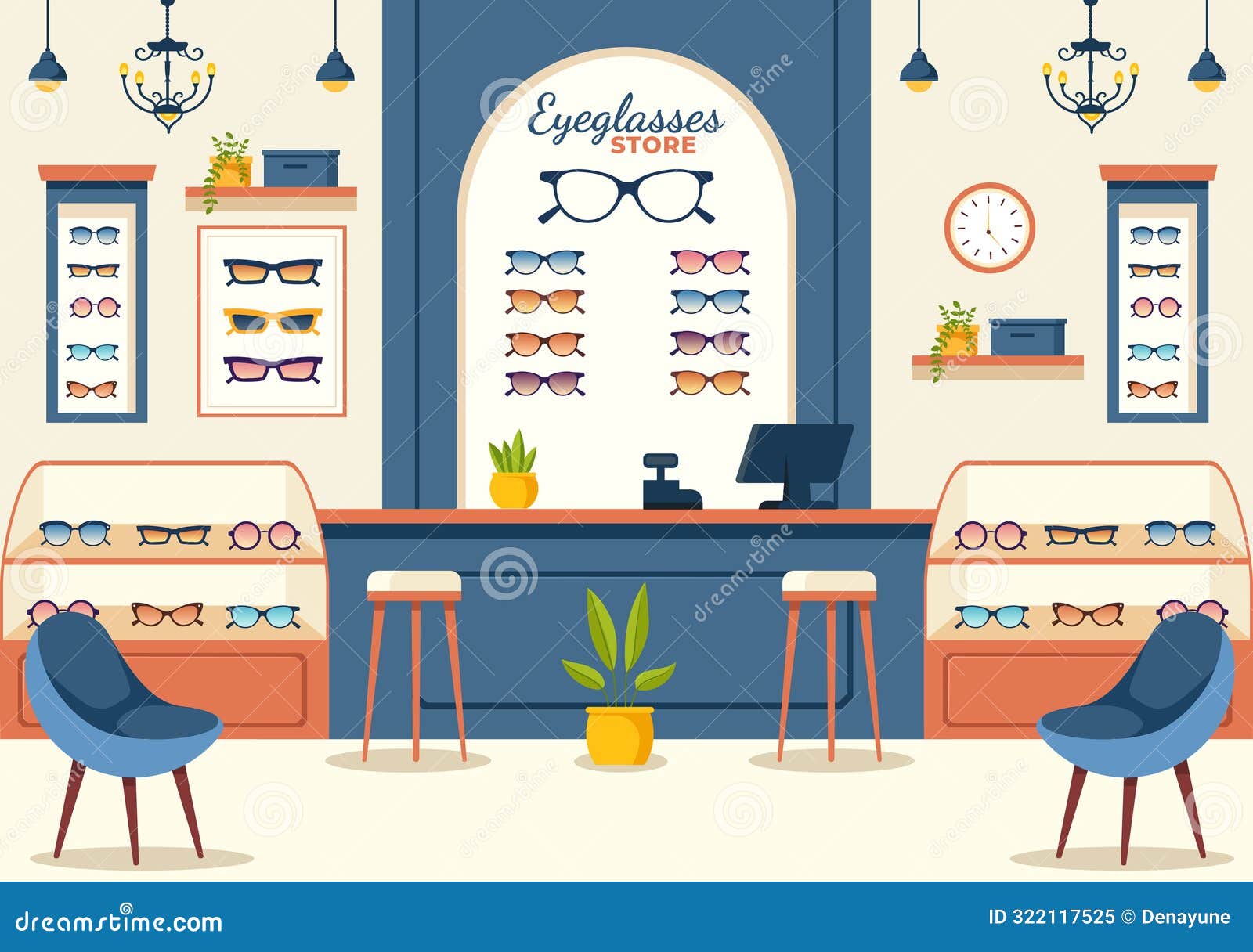 Optician Eye Vision Vector Logo Illustration. Creative Optic Symbol ...