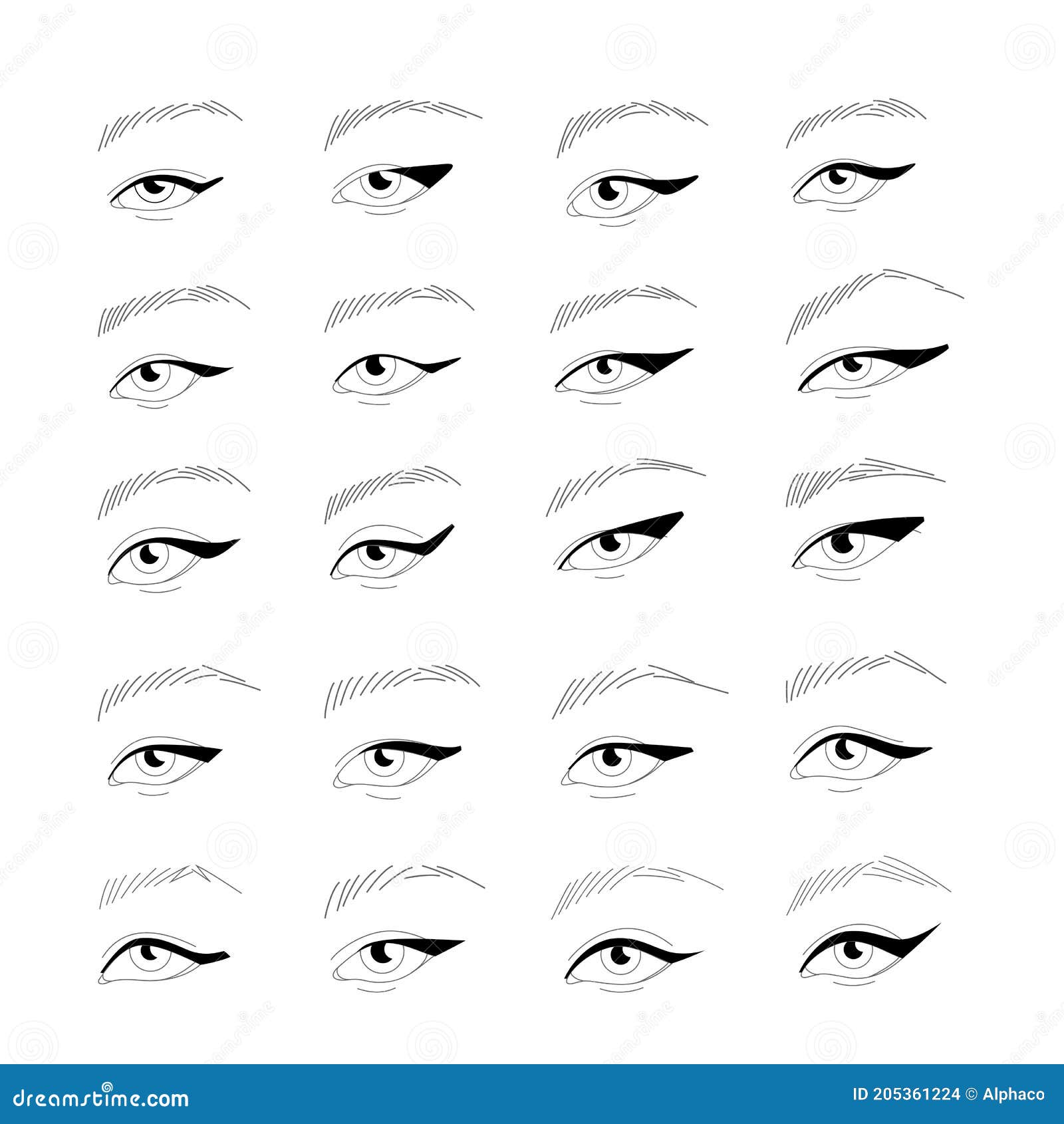 Vector Illustration of Eyeliner Stock Vector - Illustration of eyeliner ...