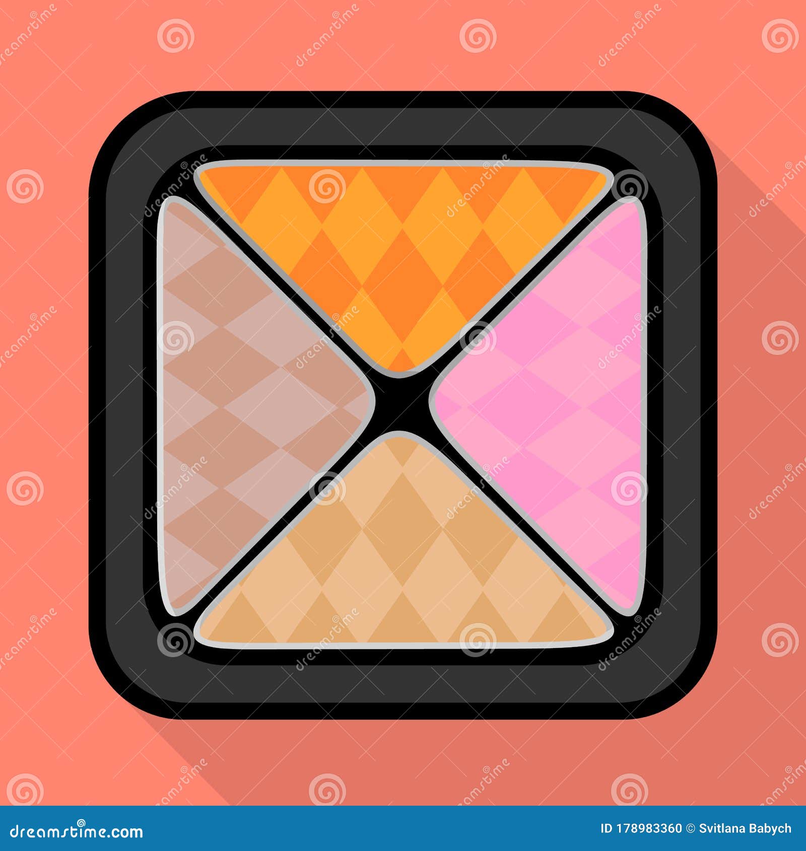 Vector Illustration of Eyeshadow and Palette Icon. Web Element of ...