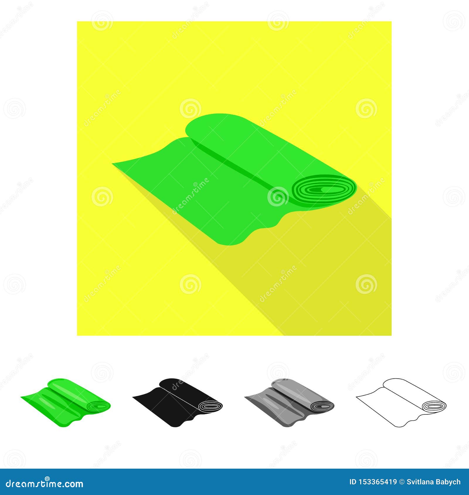 Vector Design of Fabric and Roll Logo. Set of Fabric and Cloth Vector ...