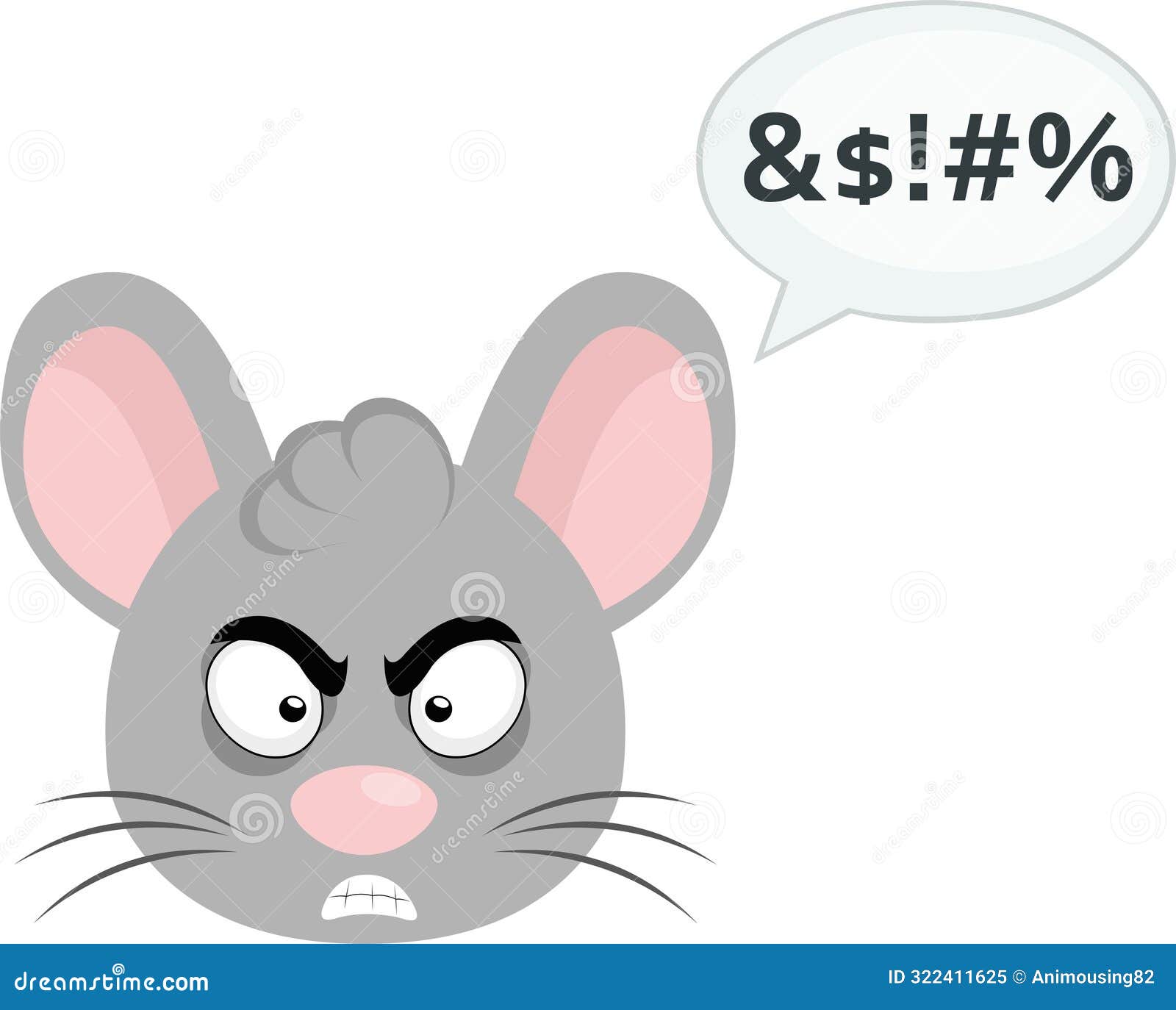 Head Mouse Bubble Dialog Insult Stock Vector - Illustration of verbal ...