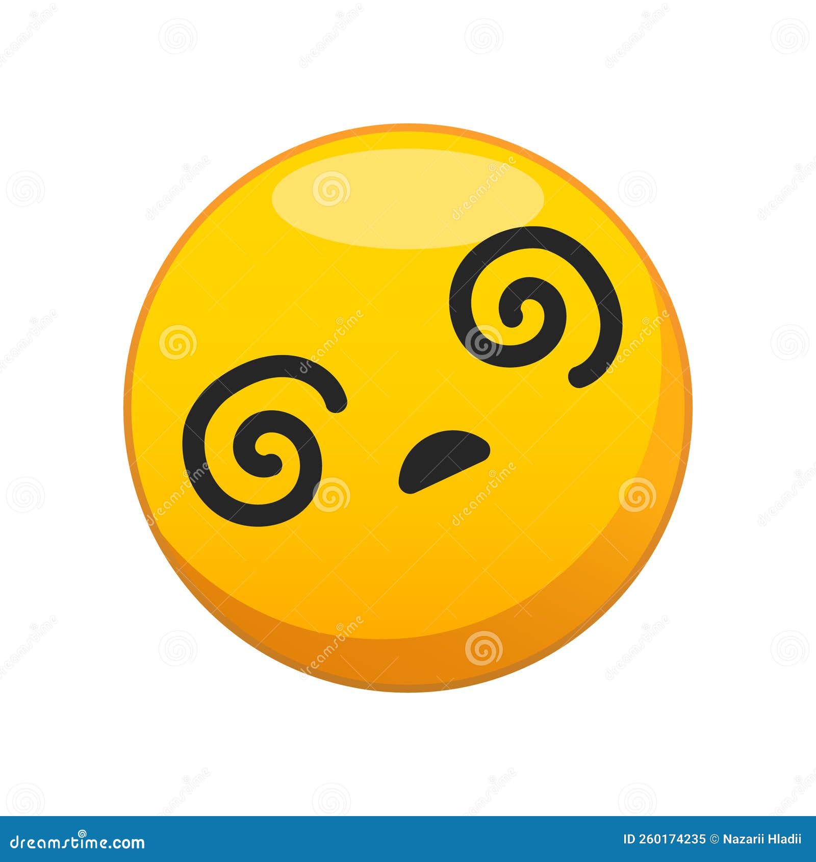 Vector Illustration of Faint Face. Emoji for a Chat. Stock Vector ...