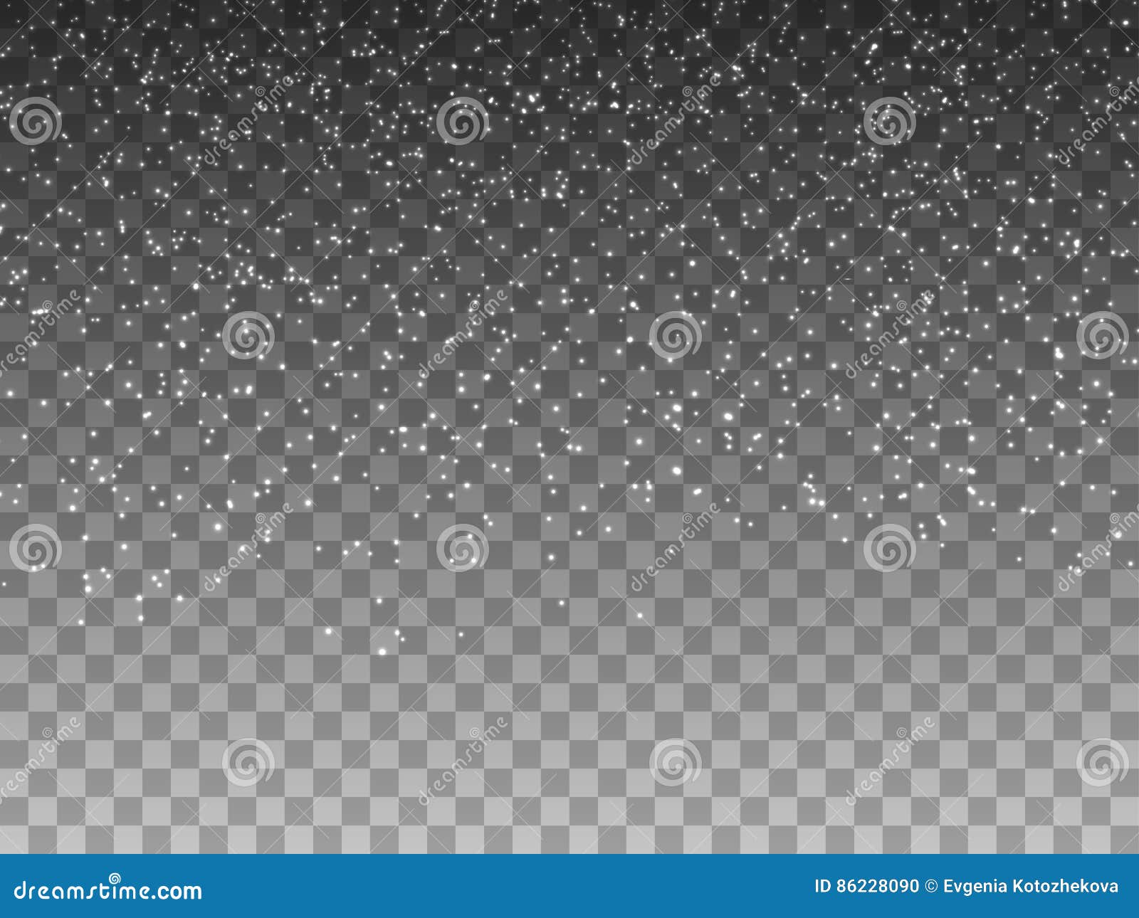 Vector Illustration of Falling White Magic Dust Stock Vector ...