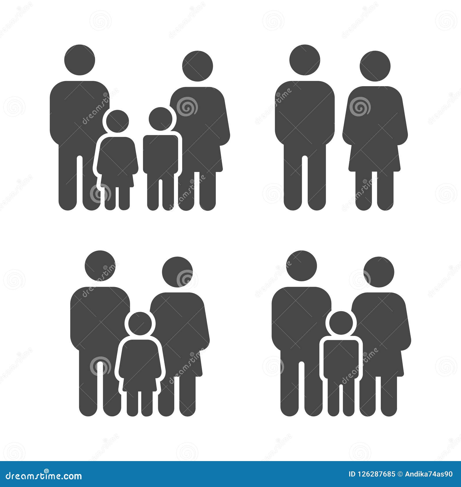 Vector Family Icon Pictogram Set On White Background Stock Vector ... Vector Family Icon Pictogram Set On White Background Stock Vector ...
