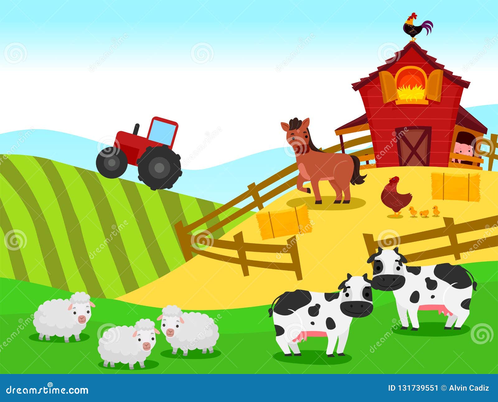 Barn Animals Background Stock Illustrations – 3,620 Barn Animals ...