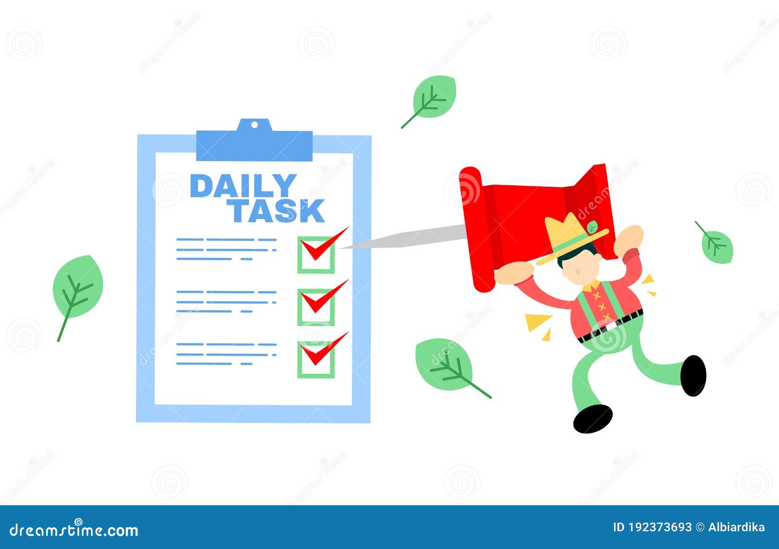 Farmer Man Agriculture And Daily Task Checklist Form Business Cartoon ...