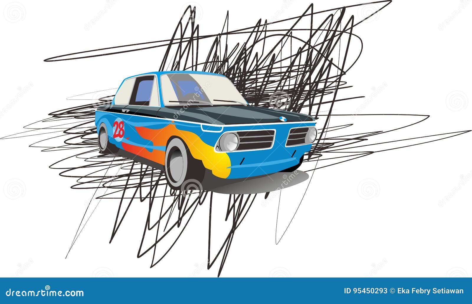 Vector Illustration Fast Car Stock Illustration - Illustration of fast ...