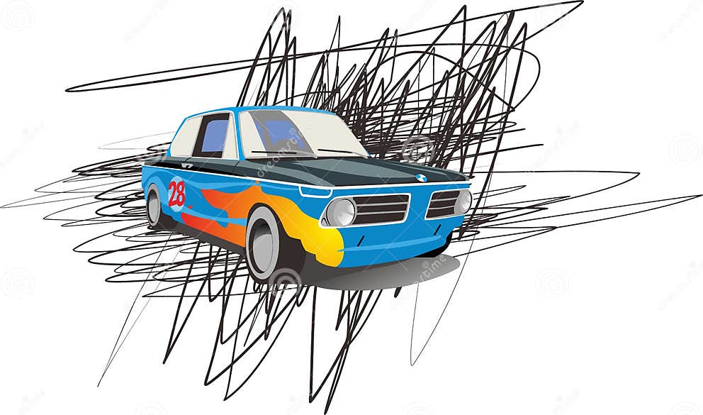 Vector Illustration Fast Car Stock Illustration - Illustration of fast ...