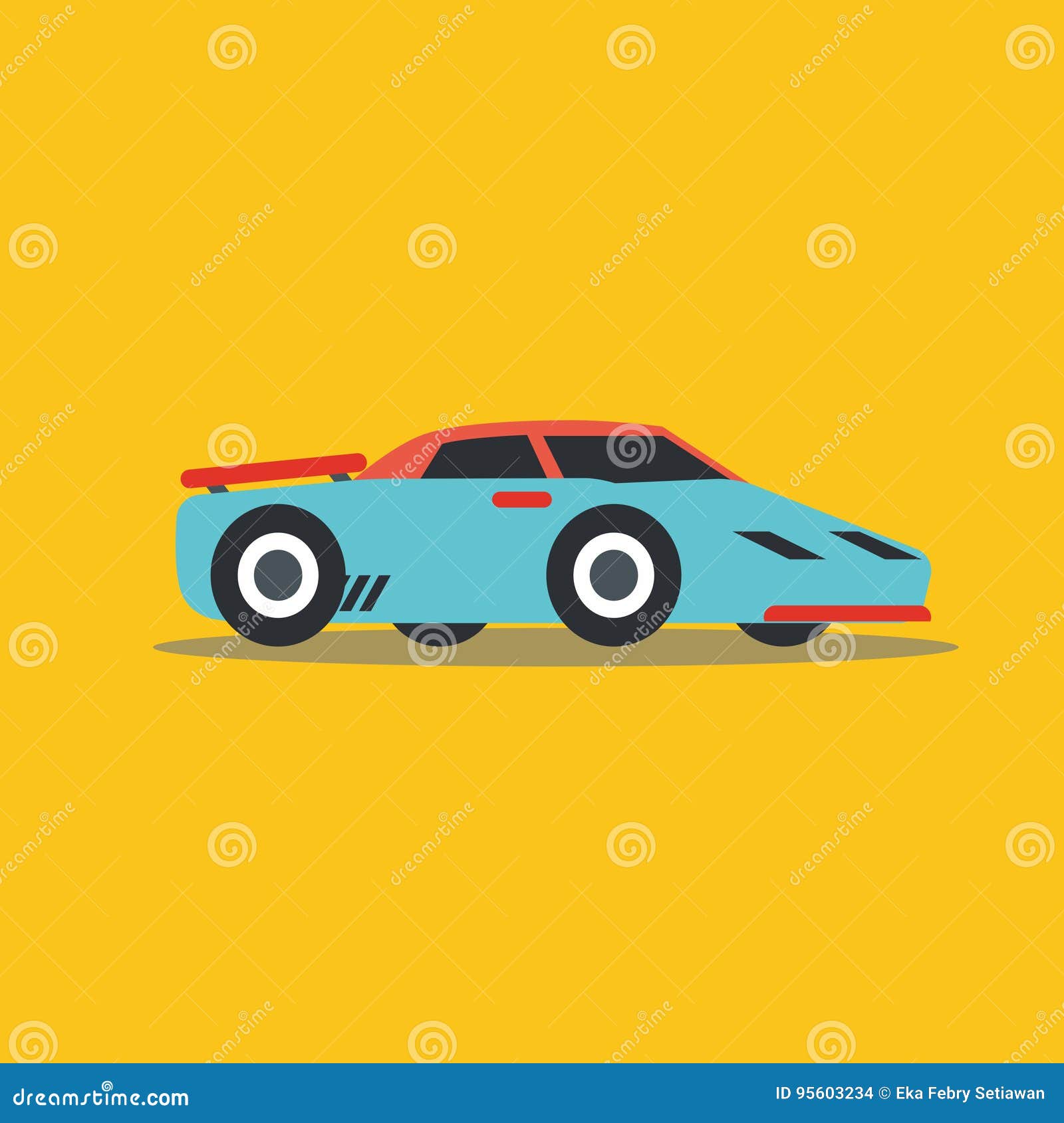 Vector Illustration Fast Car Stock Illustration - Illustration of rent ...