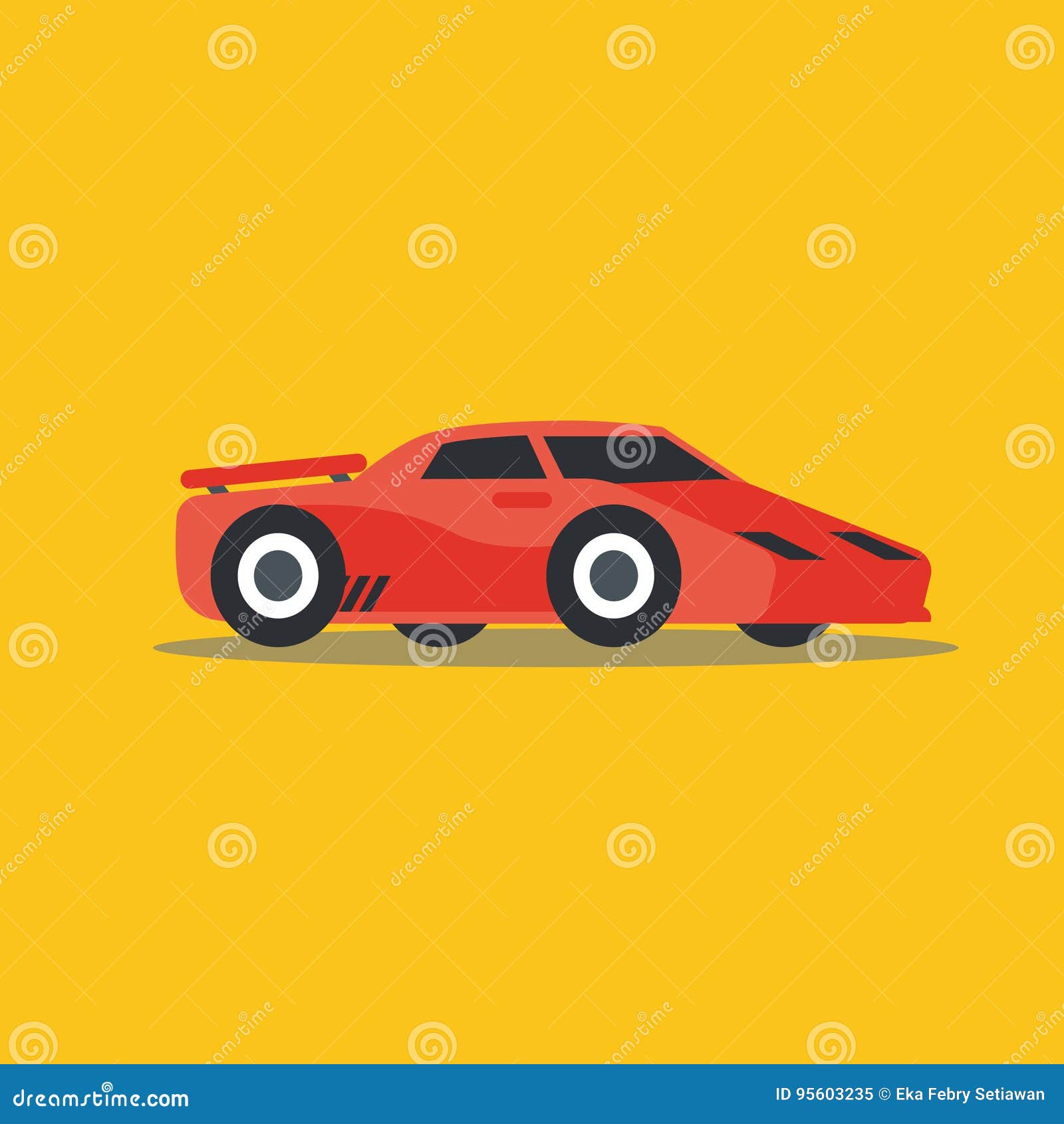 Vector Illustration Fast Car Stock Illustration - Illustration of sport ...