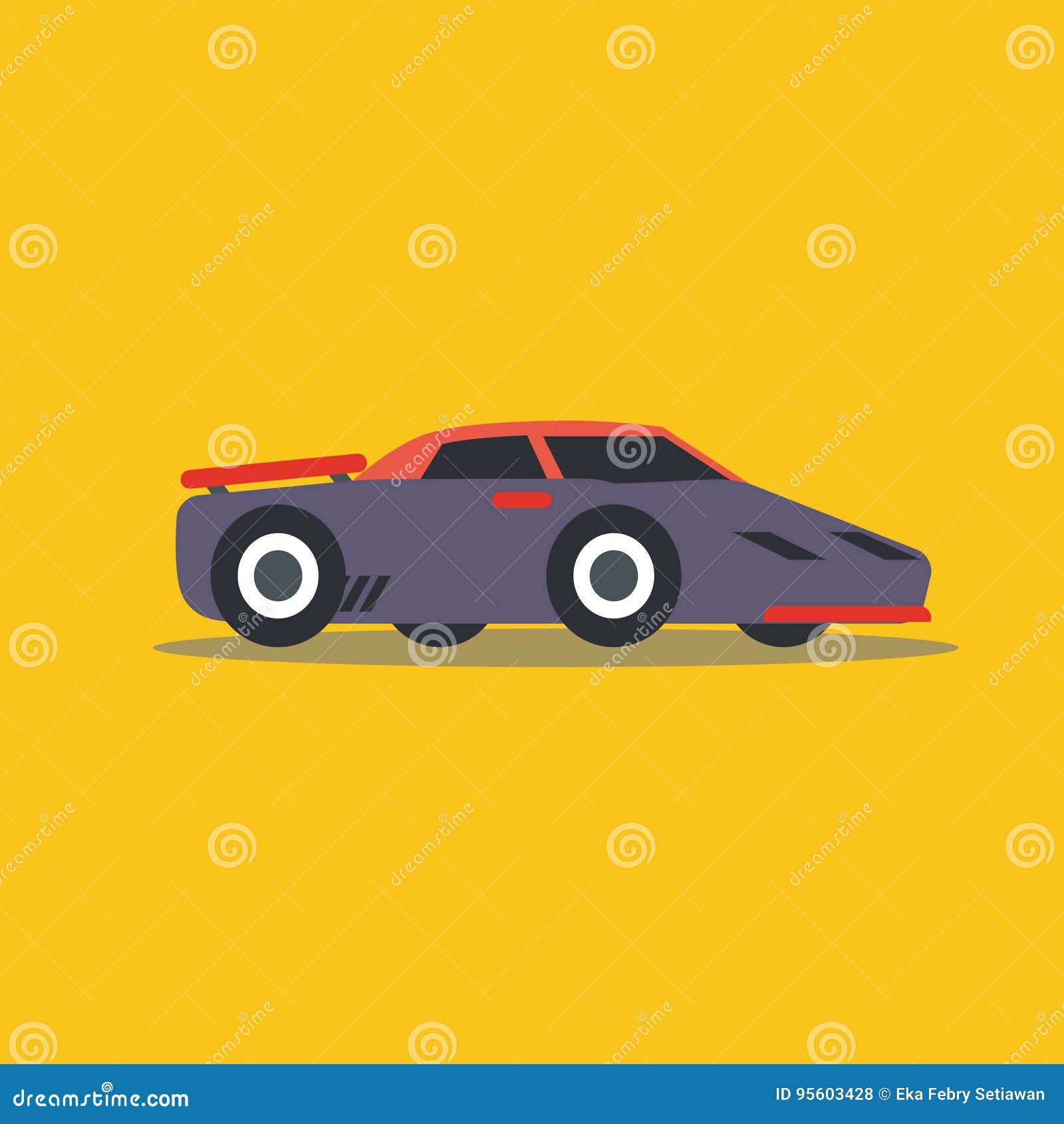 Vector Illustration Fast Car Stock Illustration - Illustration of shape ...