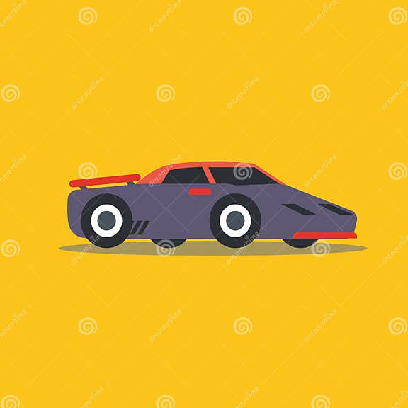Vector Illustration Fast Car Stock Illustration - Illustration of shape ...