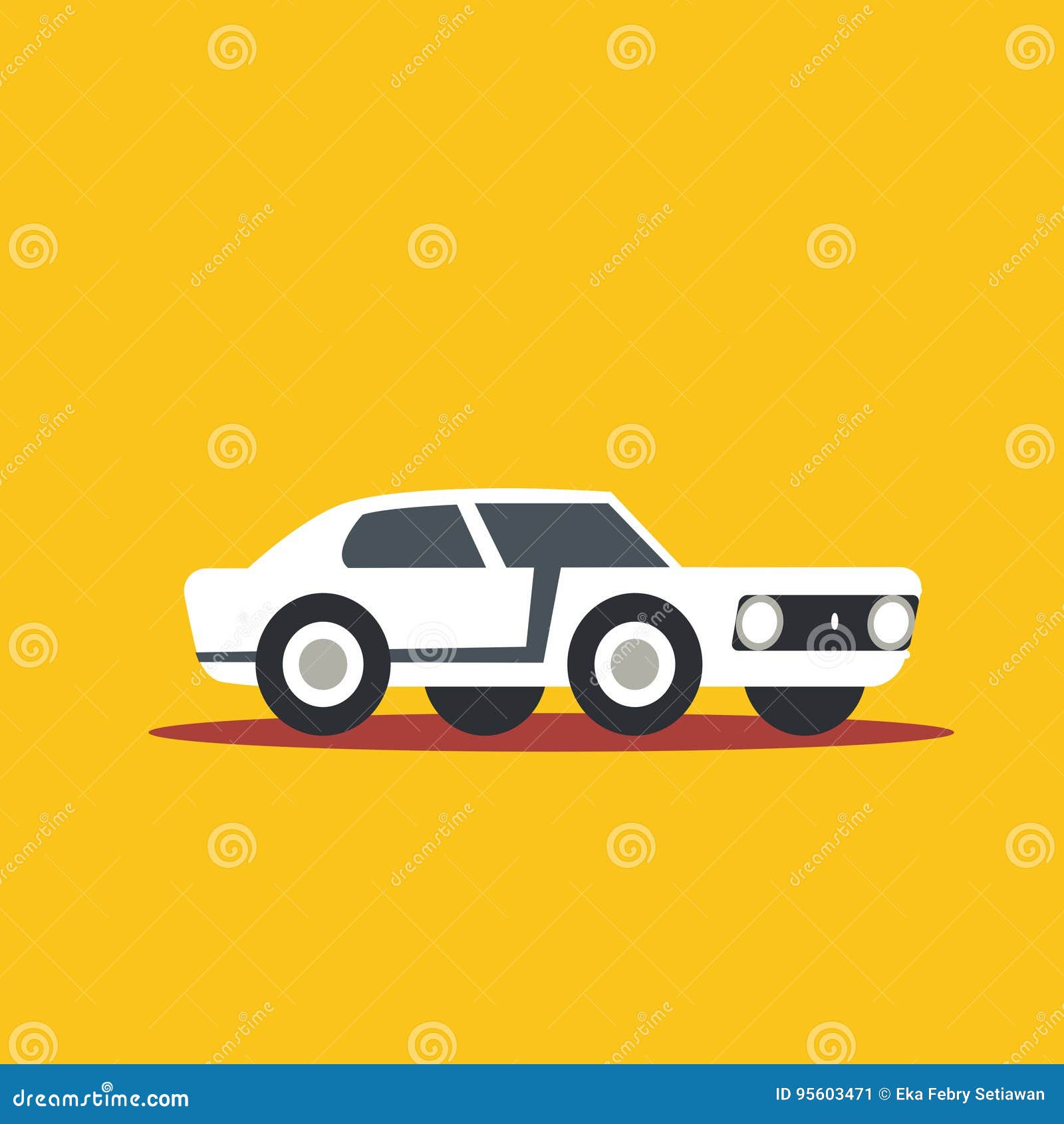 Vector Illustration Fast Car Stock Illustration - Illustration of ...