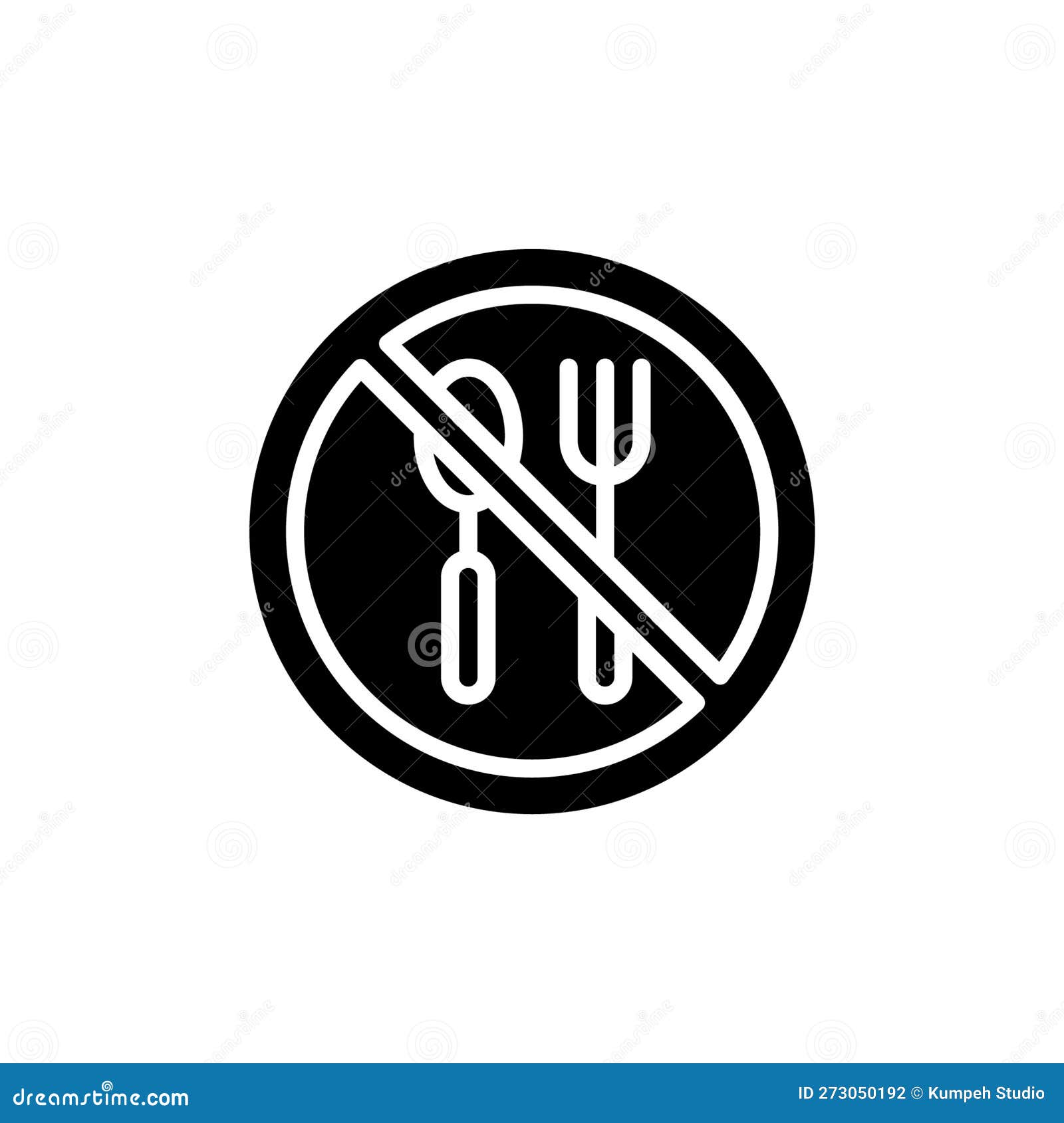 Vector Illustration of Fasting Icon with Glyph Style. Stock Vector ...