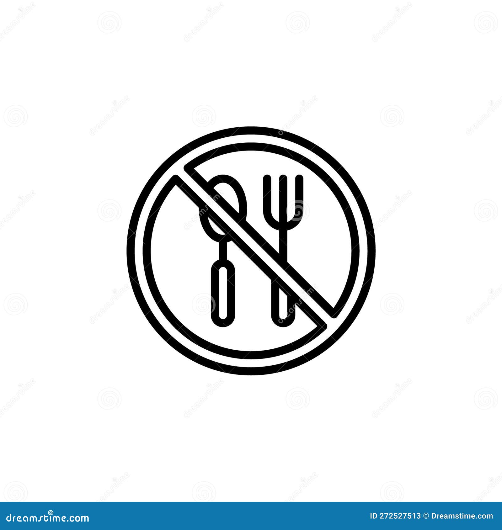 Vector Illustration of Fasting Icon with Outline Style. Suitable for ...