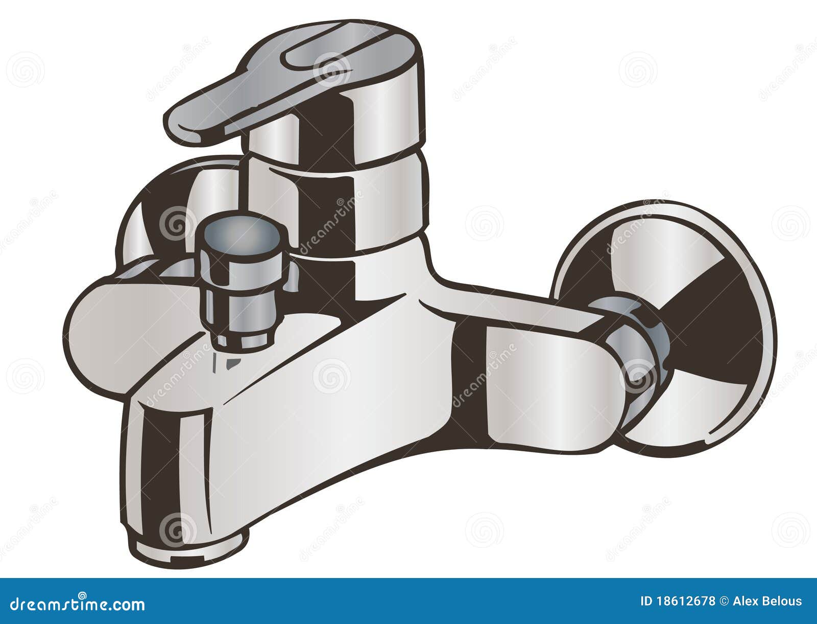 Vector Illustration of the Faucet Stock Vector - Illustration of ...