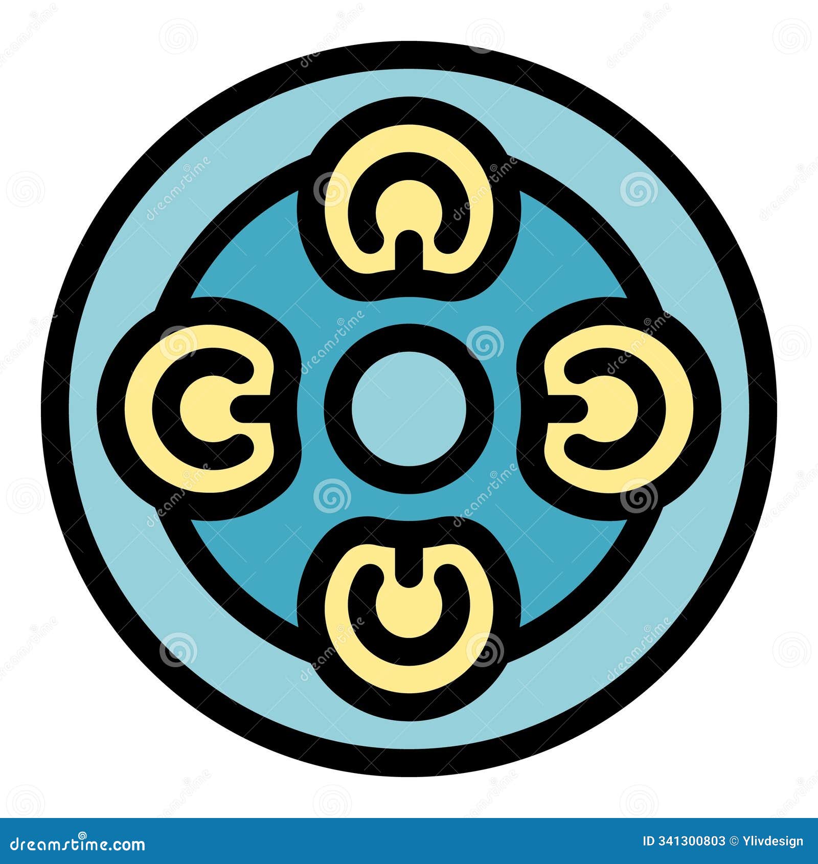 Cet Of Circular Copyright And Trademark Icons. Right Reserved Signs ...