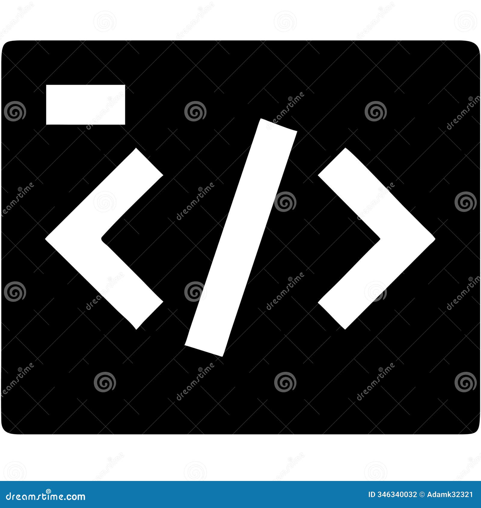 Code Symbol for Web Development and Programming Concepts Vector ...
