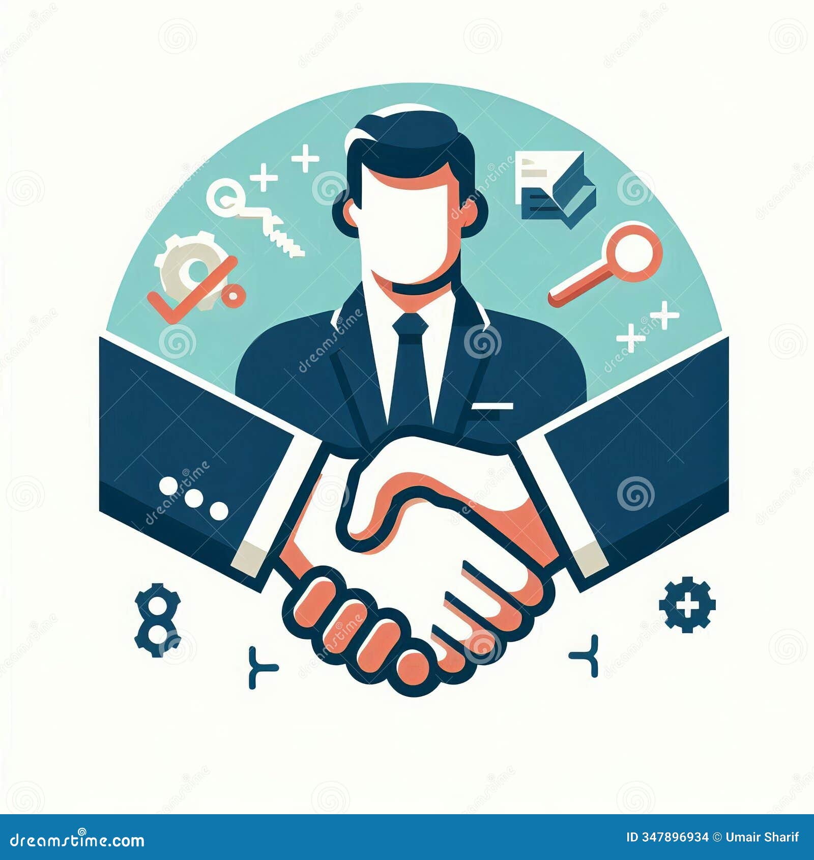 Engaged Partnership in Business Stock Illustration - Illustration of ...