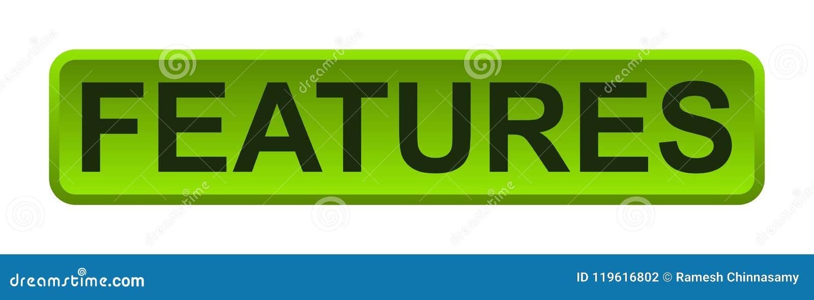 Features button stock vector. Illustration of icons - 119616802