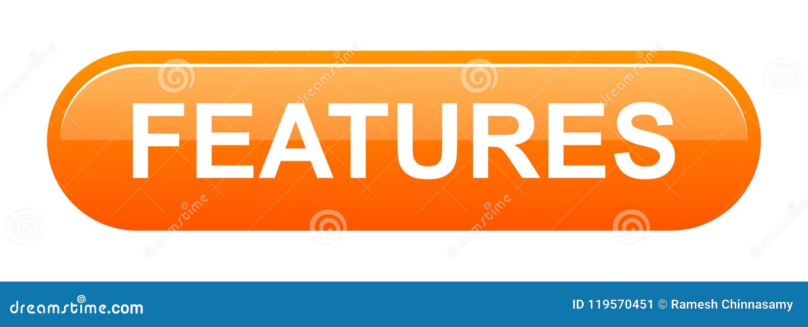 Features button stock vector. Illustration of advertising - 119570451