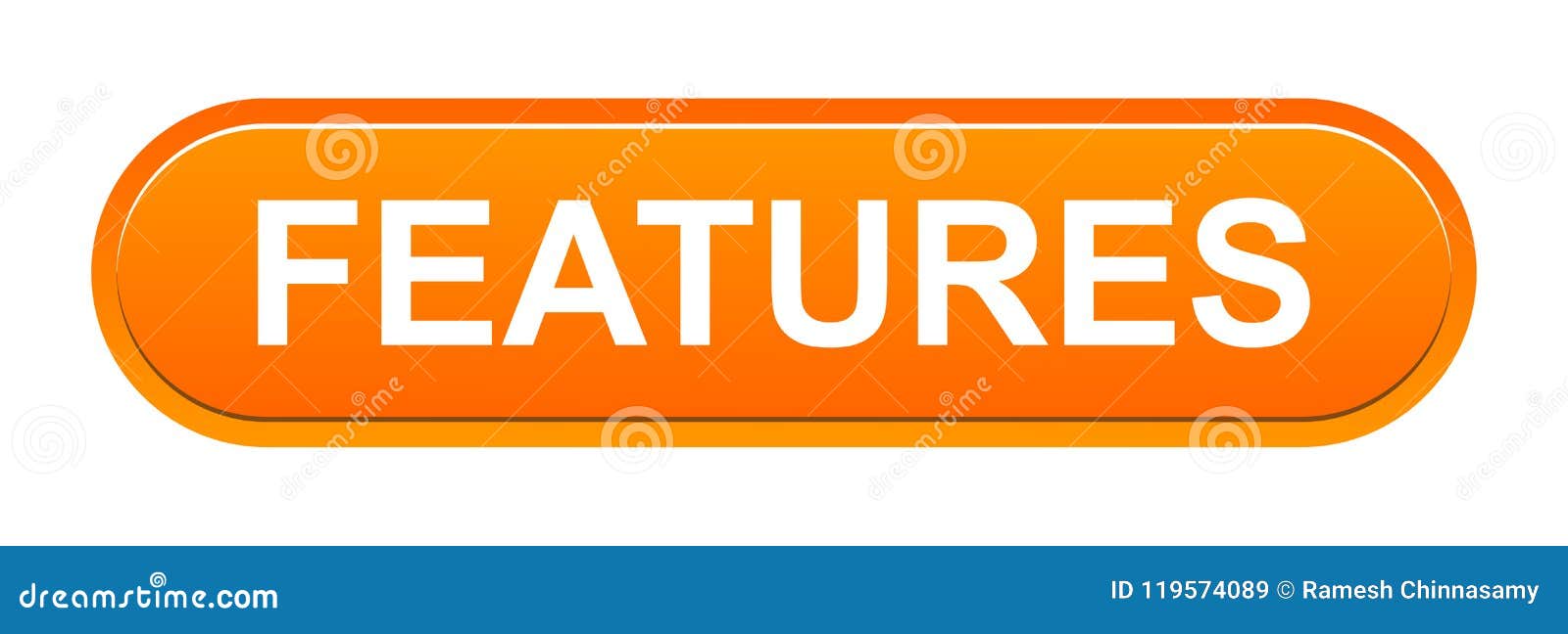 Features button stock vector. Illustration of button - 119574089