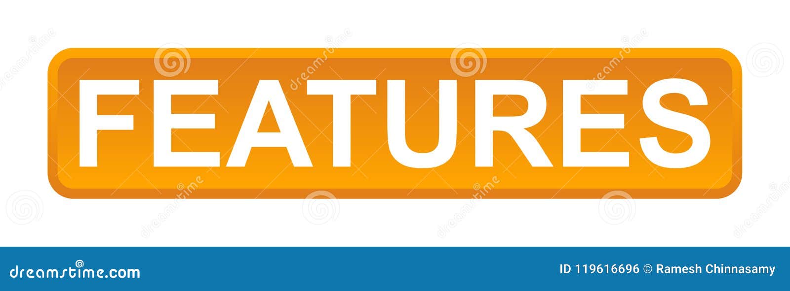 Features button stock vector. Illustration of communication - 119616696