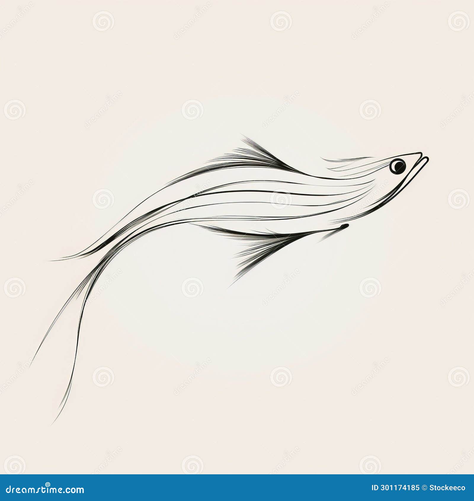 Realistic Depiction of a Fish with Long Tails - Free Vector Stock ...