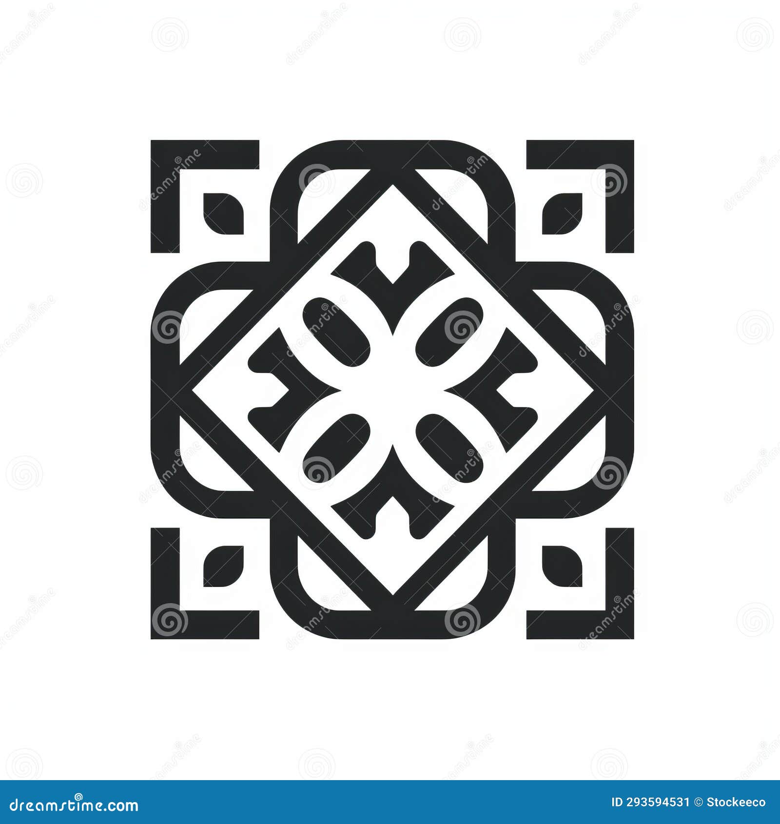 Intricate Floral Icon: Geometric Simplicity and Byzantine-style Design ...