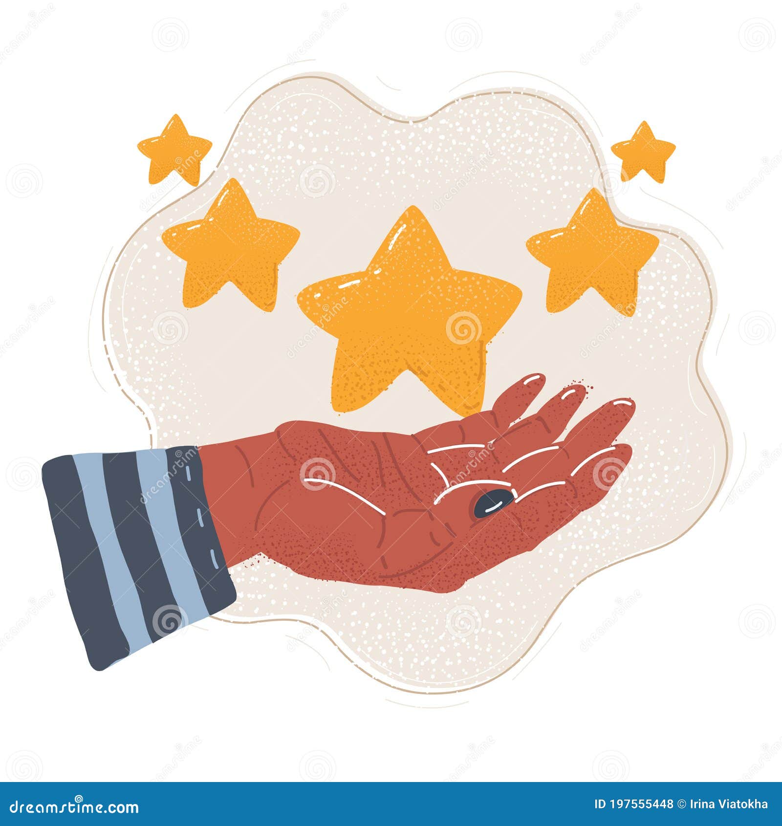 Vector Illustration of Female Hand and Star in it. Stock Vector ...