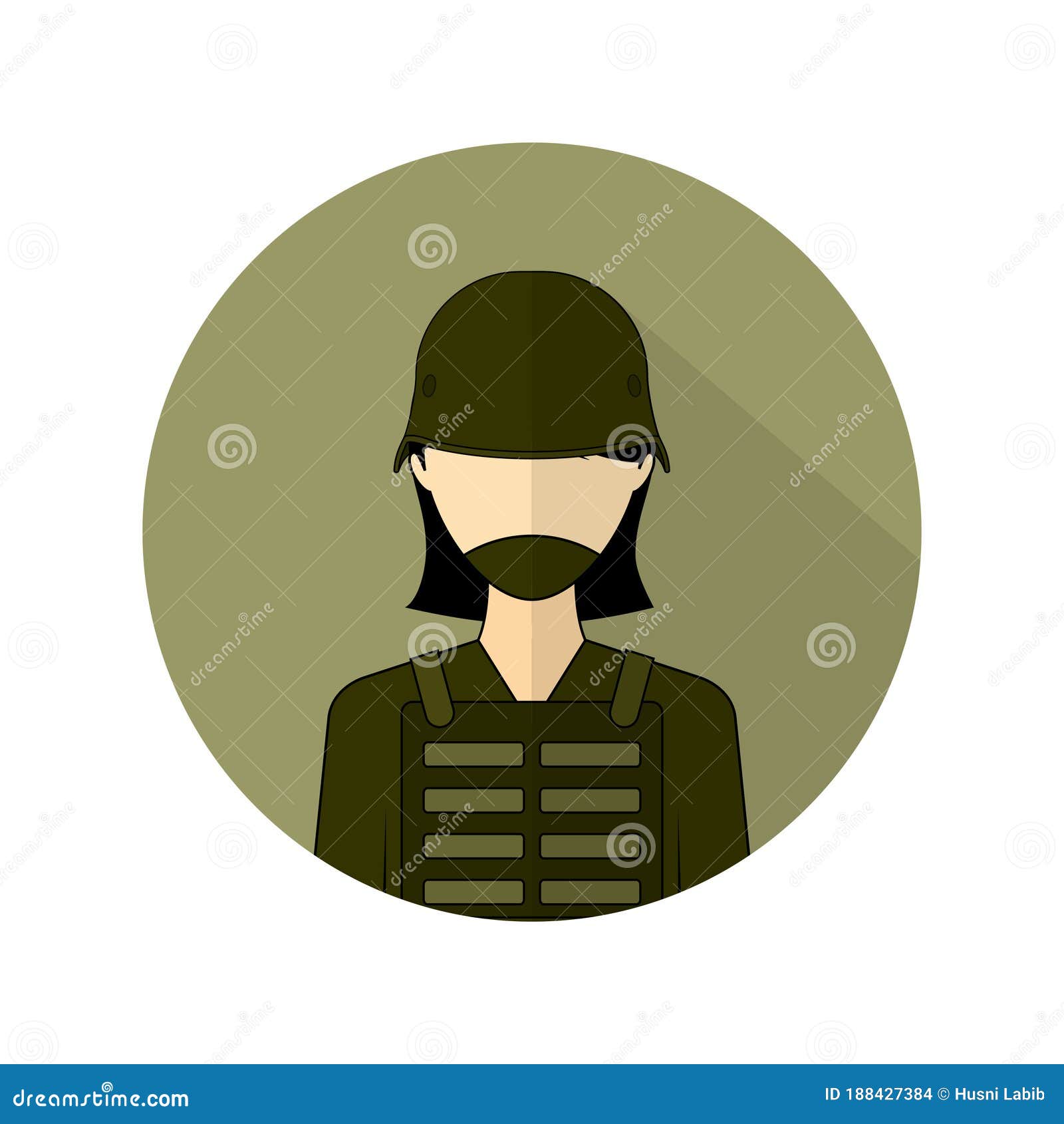 Soldier Avatar People Icon Cartoon Vector | CartoonDealer.com #129729605