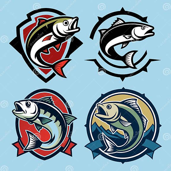 Fish Logo Vector Art Illustration Stock Vector - Illustration of ...