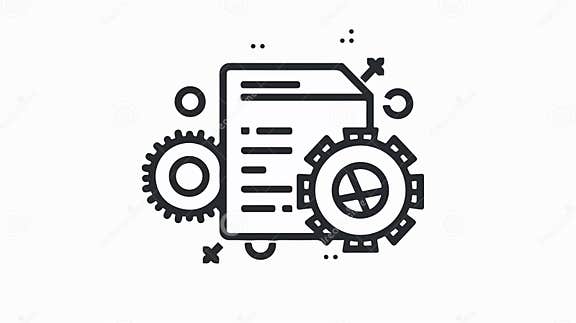 Professional Settings Outline Icon Vector Illustration Stock Vector ...