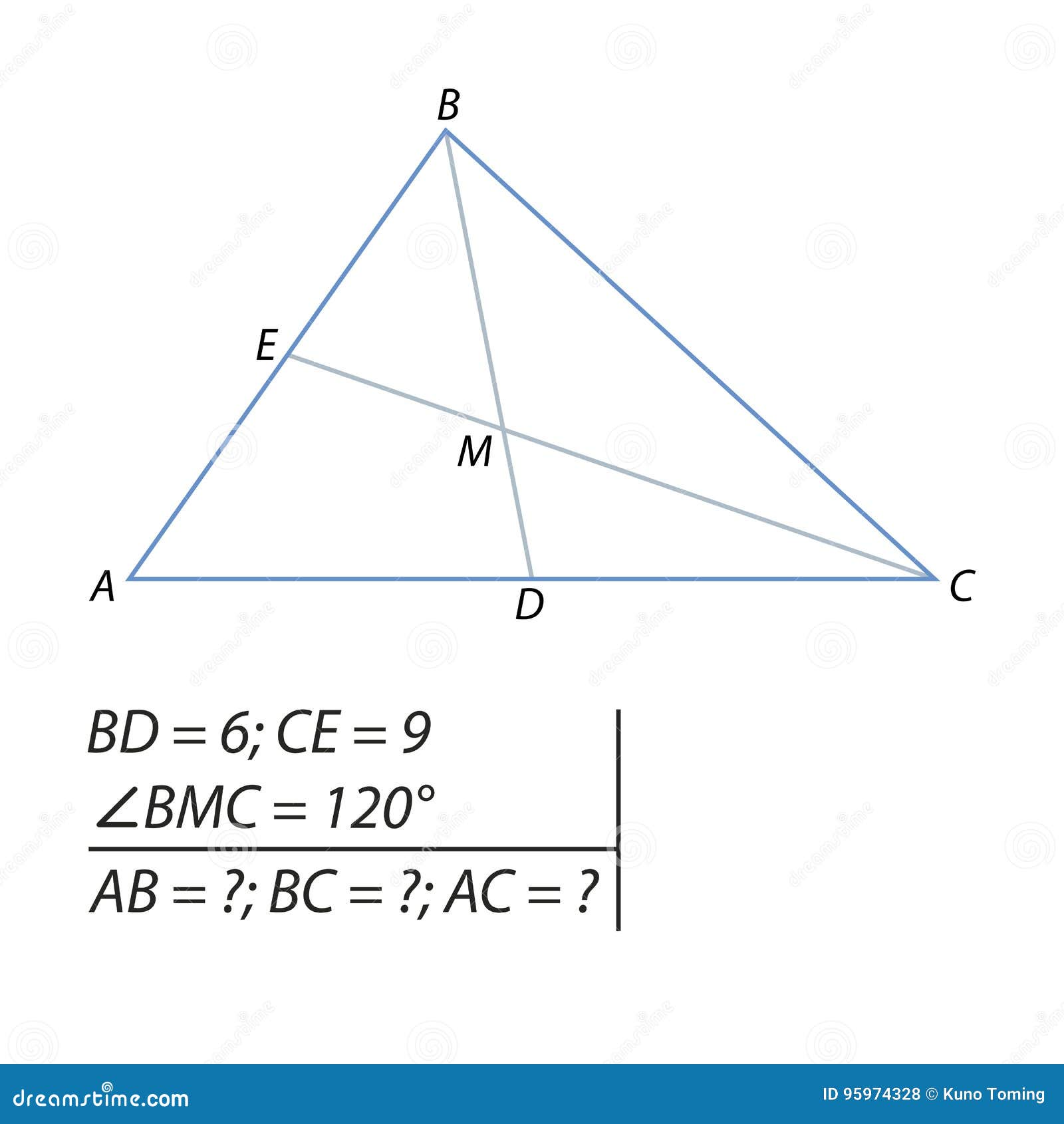 Vector Illustration of Finding the Sides of the Triangle-01 Stock ...