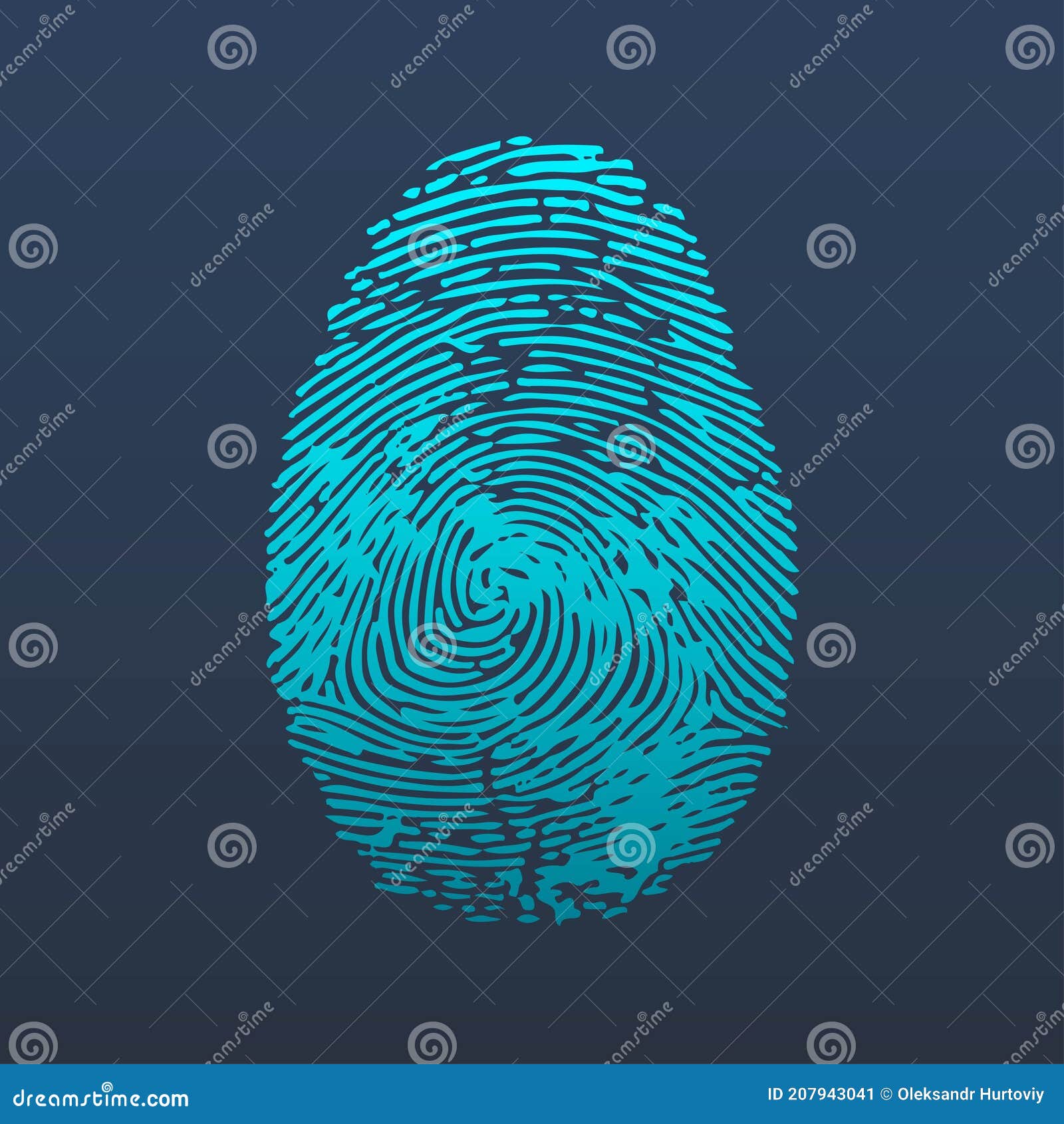 Fingerprint Logo. ID App Icon. Identification of Person Stock Vector ...