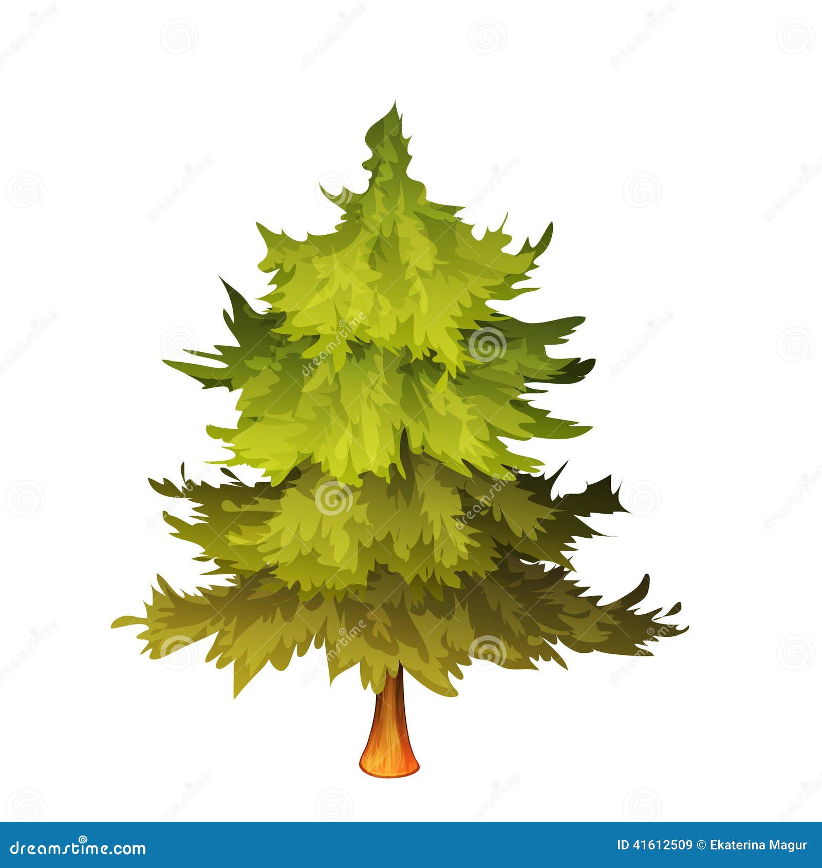 Vector Illustration of Fir-tree Stock Vector - Illustration of ...