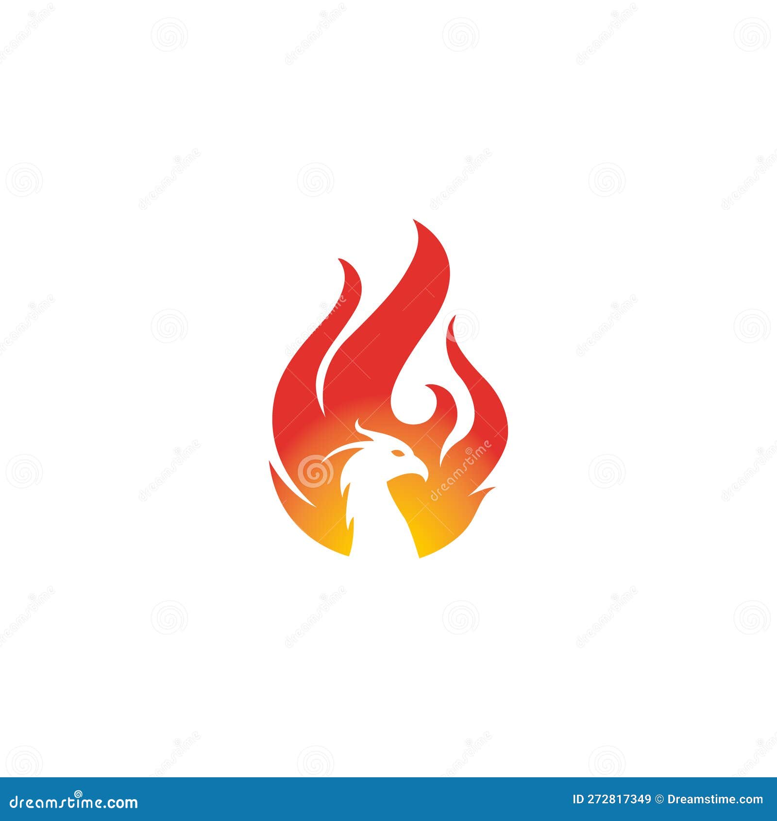 Vector Illustration of Fire and Phoenix for Icon, Symbol or Logo Stock ...