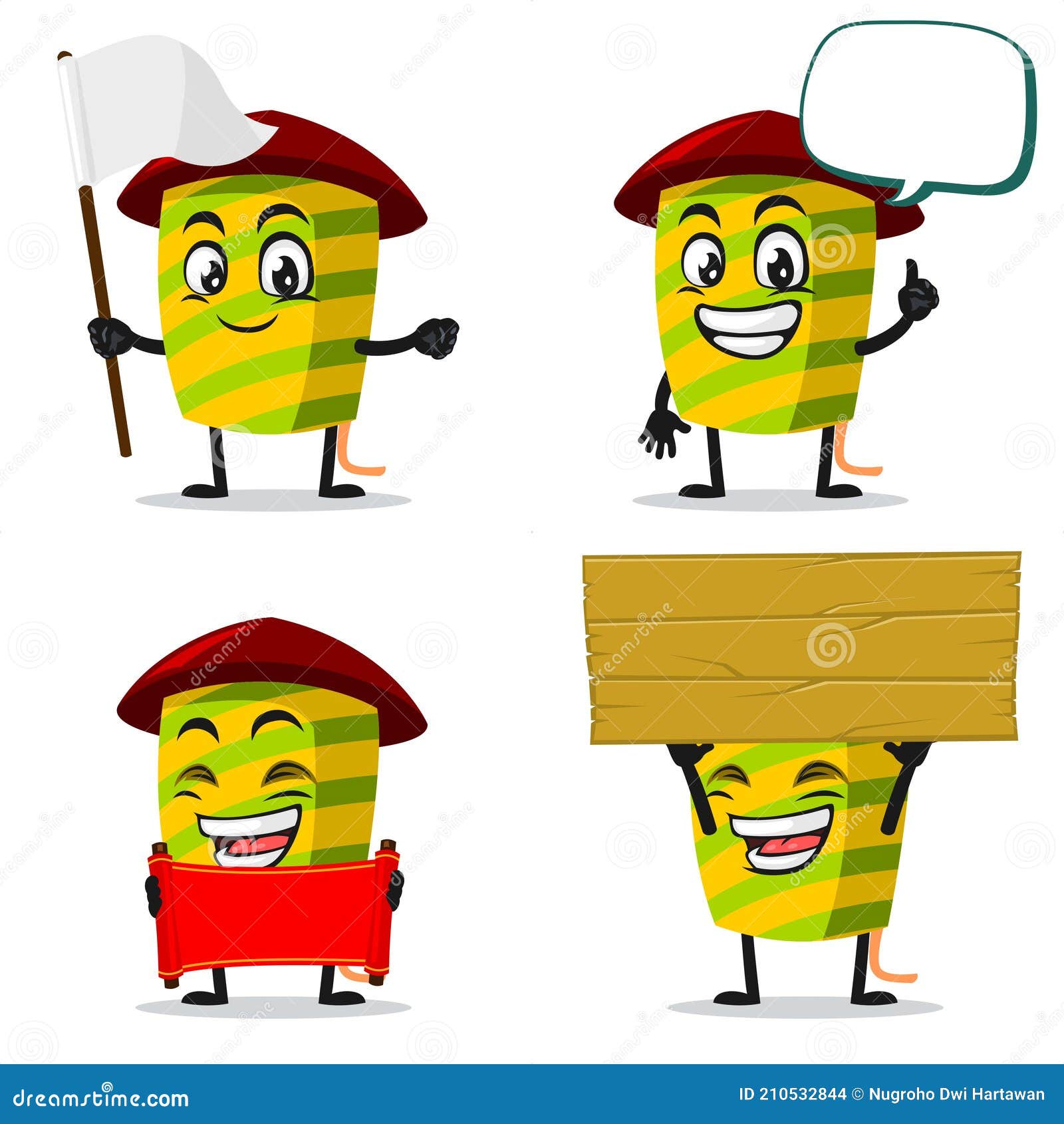 Vector Illustration of Firework Mascot or Character Stock Photo ...