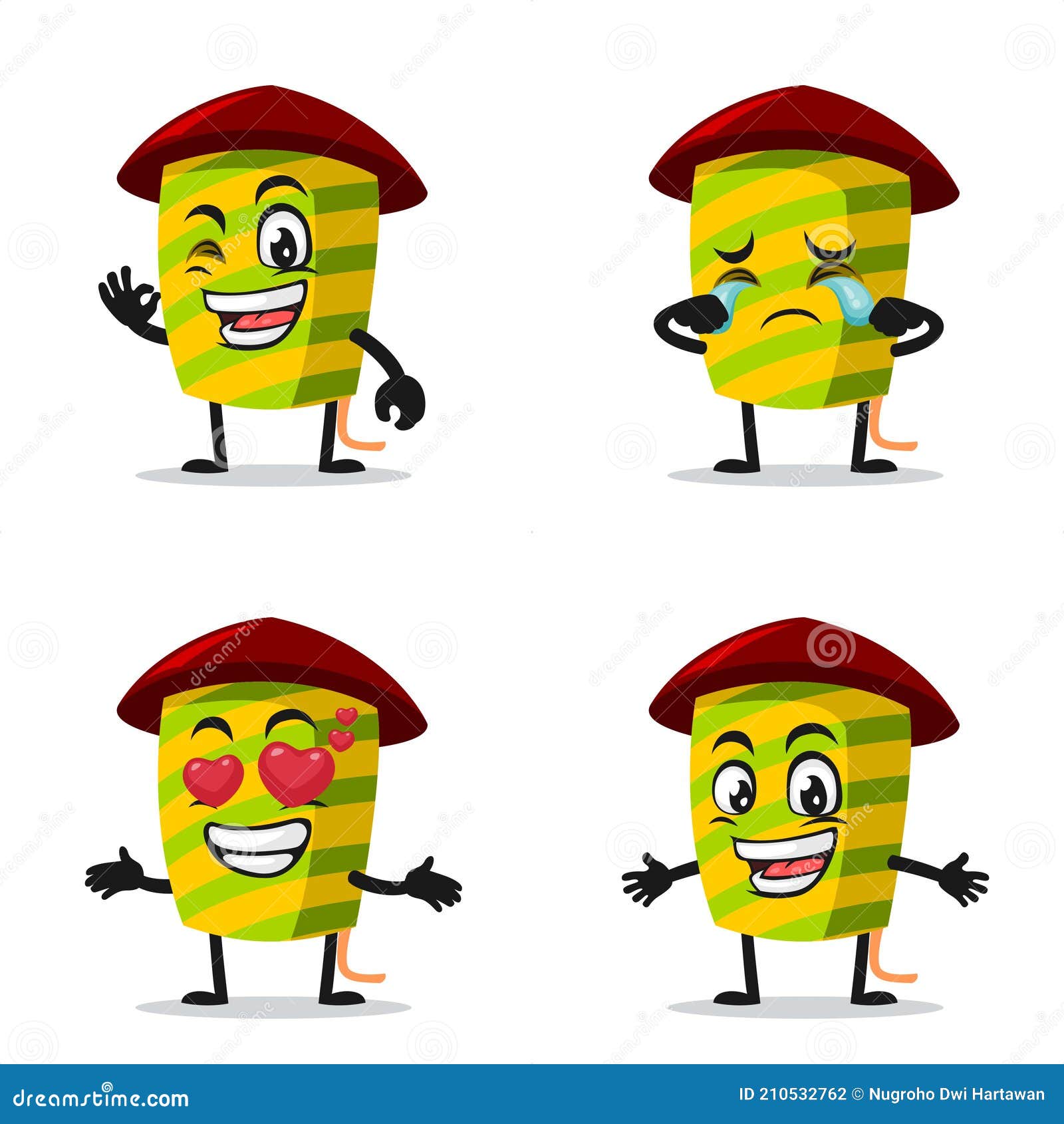 Vector Illustration of Firework Mascot or Character Stock Photo ...